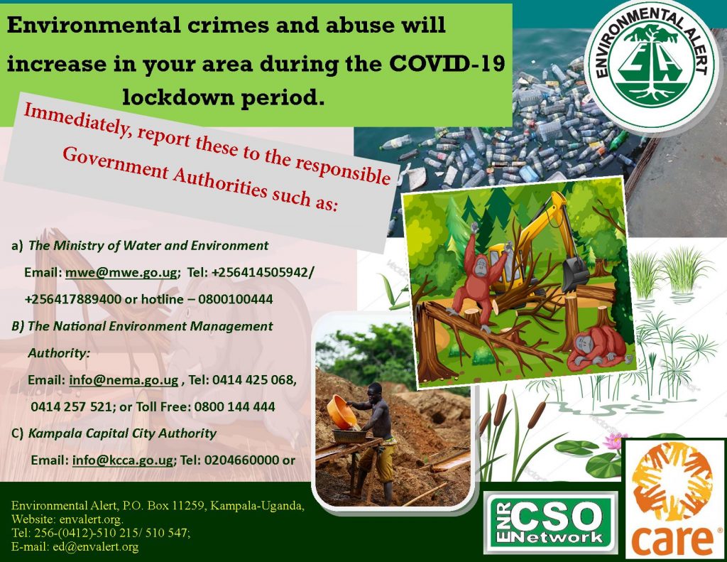 Covid 19 – Environmental Alert